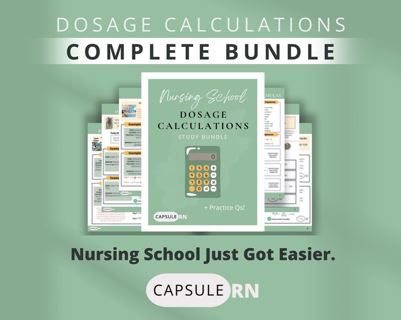 Nursing Dosage Calculations Comprehensive Study Guide Practice Qs ...