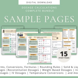 Nursing Dosage Calculations | Comprehensive Study Guide | Practice Qs ...