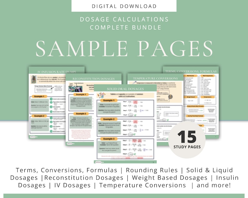 Nursing Dosage Calculations | Comprehensive Study Guide | Practice Qs ...