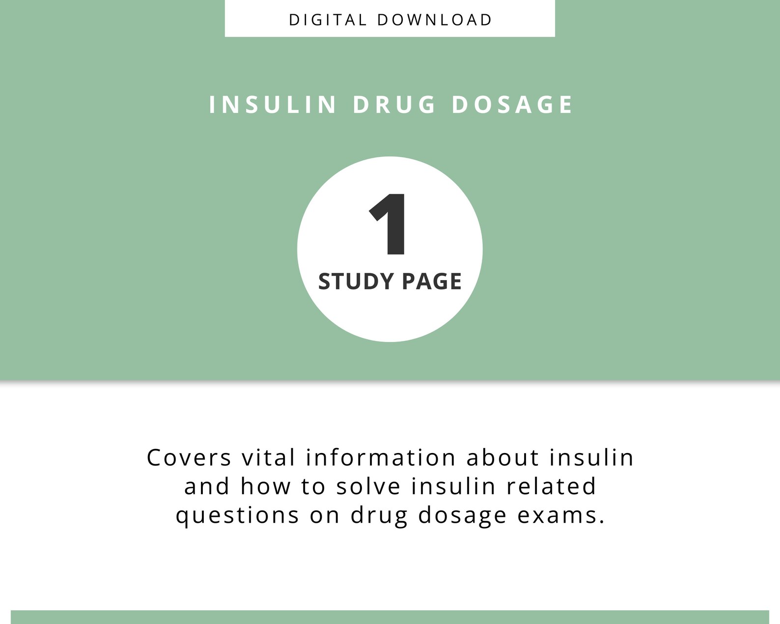 Insulin Dosage Study Sheet | Dosage Calculations | Nursing School ...