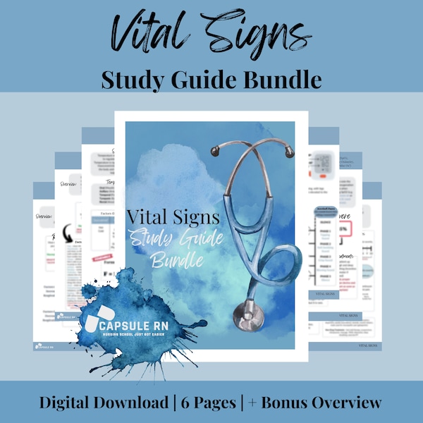 Vital Signs Template - Etsy