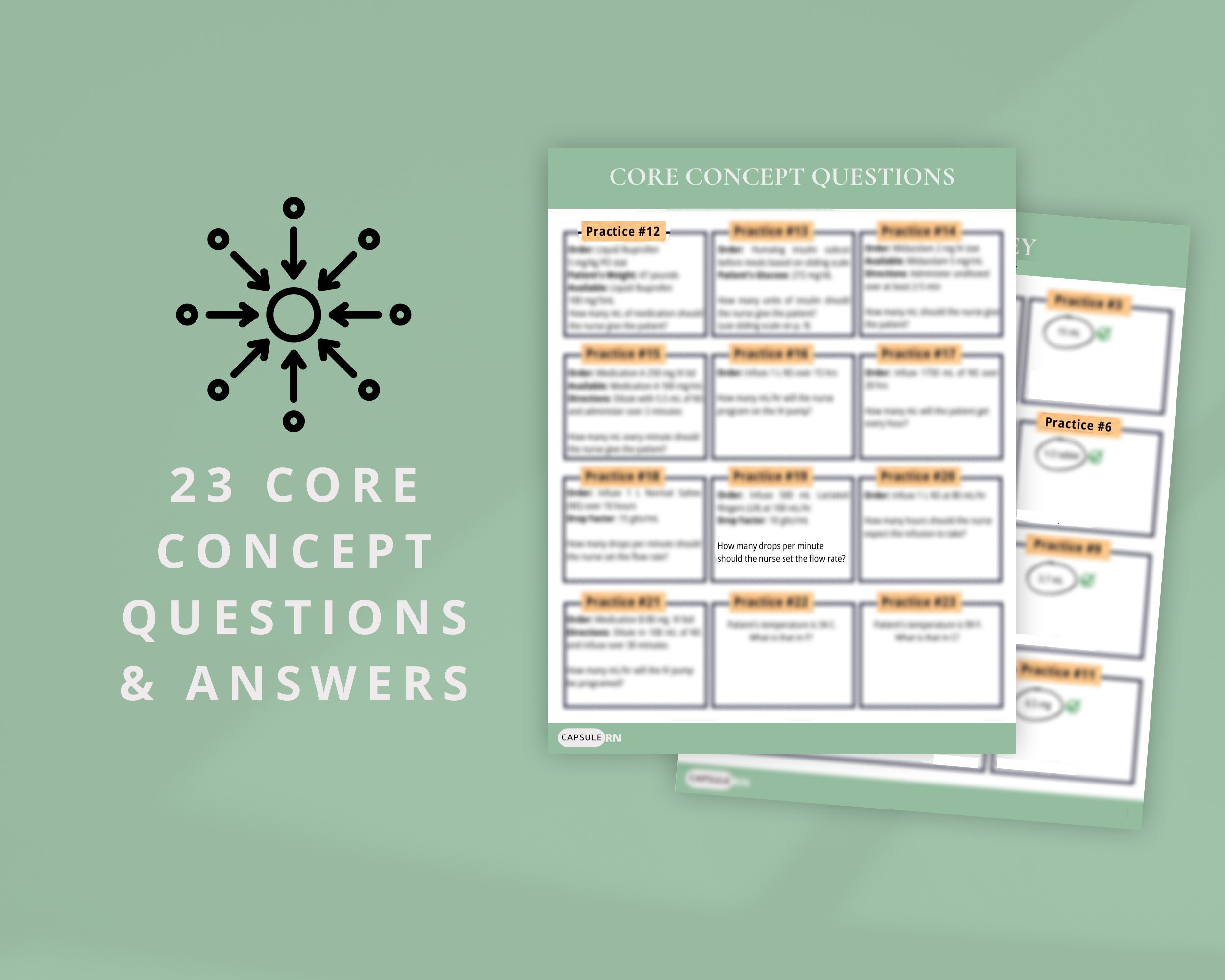 Nursing Dosage Calculation Practice Questions Study Questions 23 Core ...