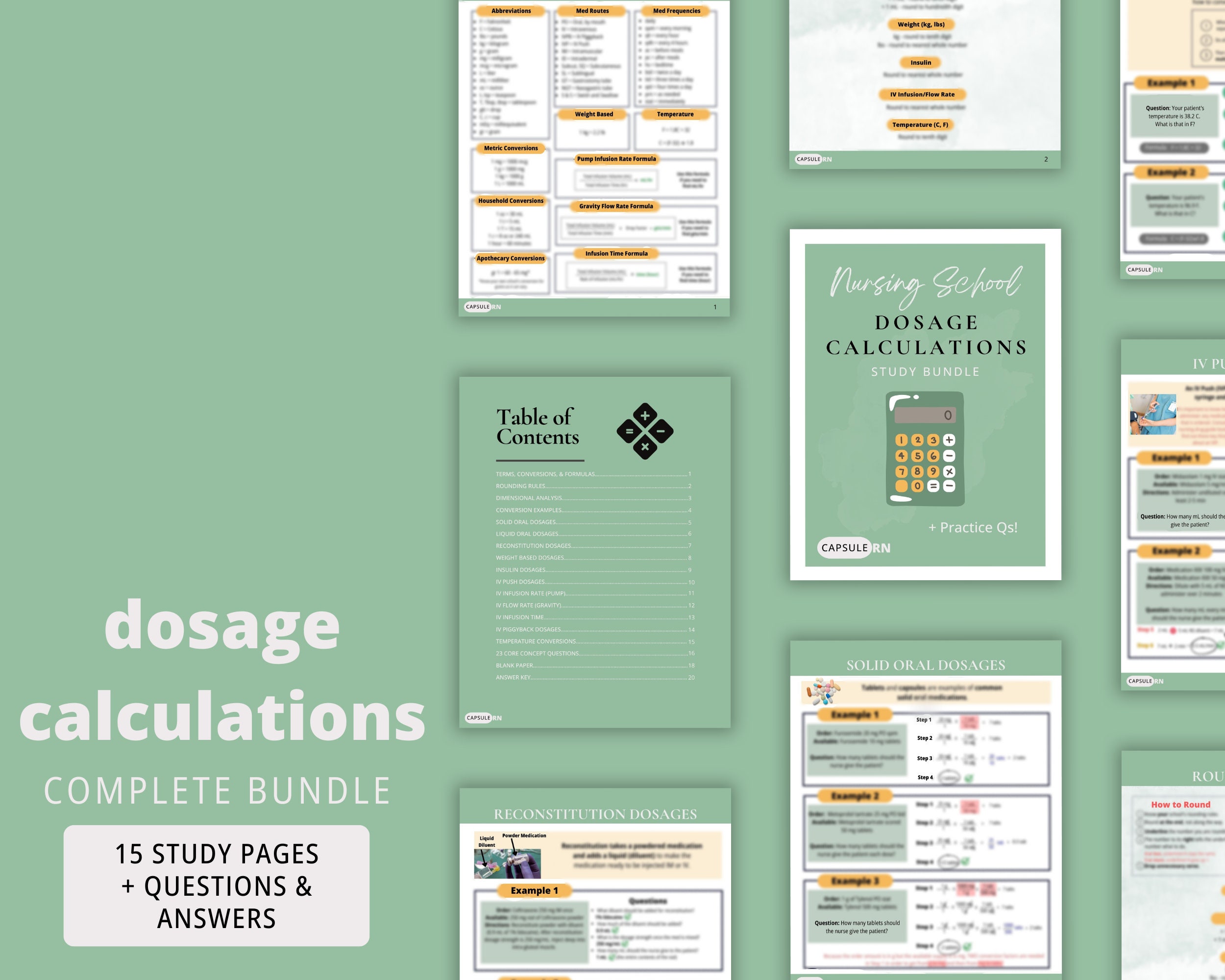 Nursing Dosage Calculations | Comprehensive Study Guide | Practice Qs ...