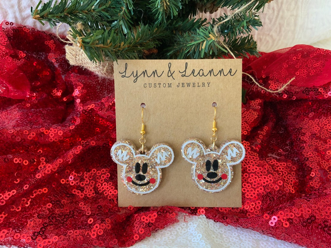 Magical Mouse Gingerbread Christmas Dangle Earrings, Christmas Trip to ...
