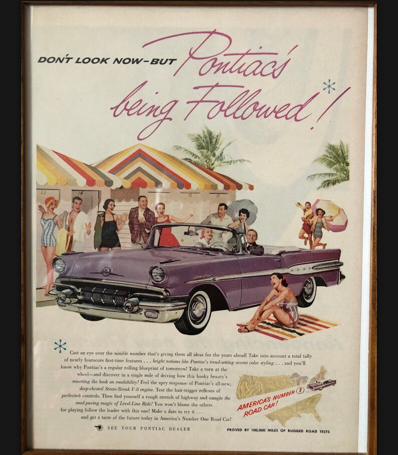 1957 Pontiac Magazine Ad - Etsy