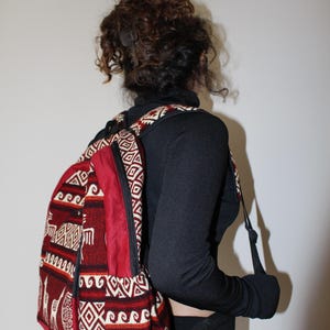 Handmade Ecuadorian Tribal Backpack- Red - Etsy