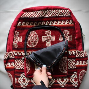 Handmade Ecuadorian Tribal Backpack- Red - Etsy