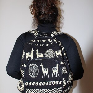 Handmade Ecuadorian Alpaca Tribal Backpack- Black - Etsy