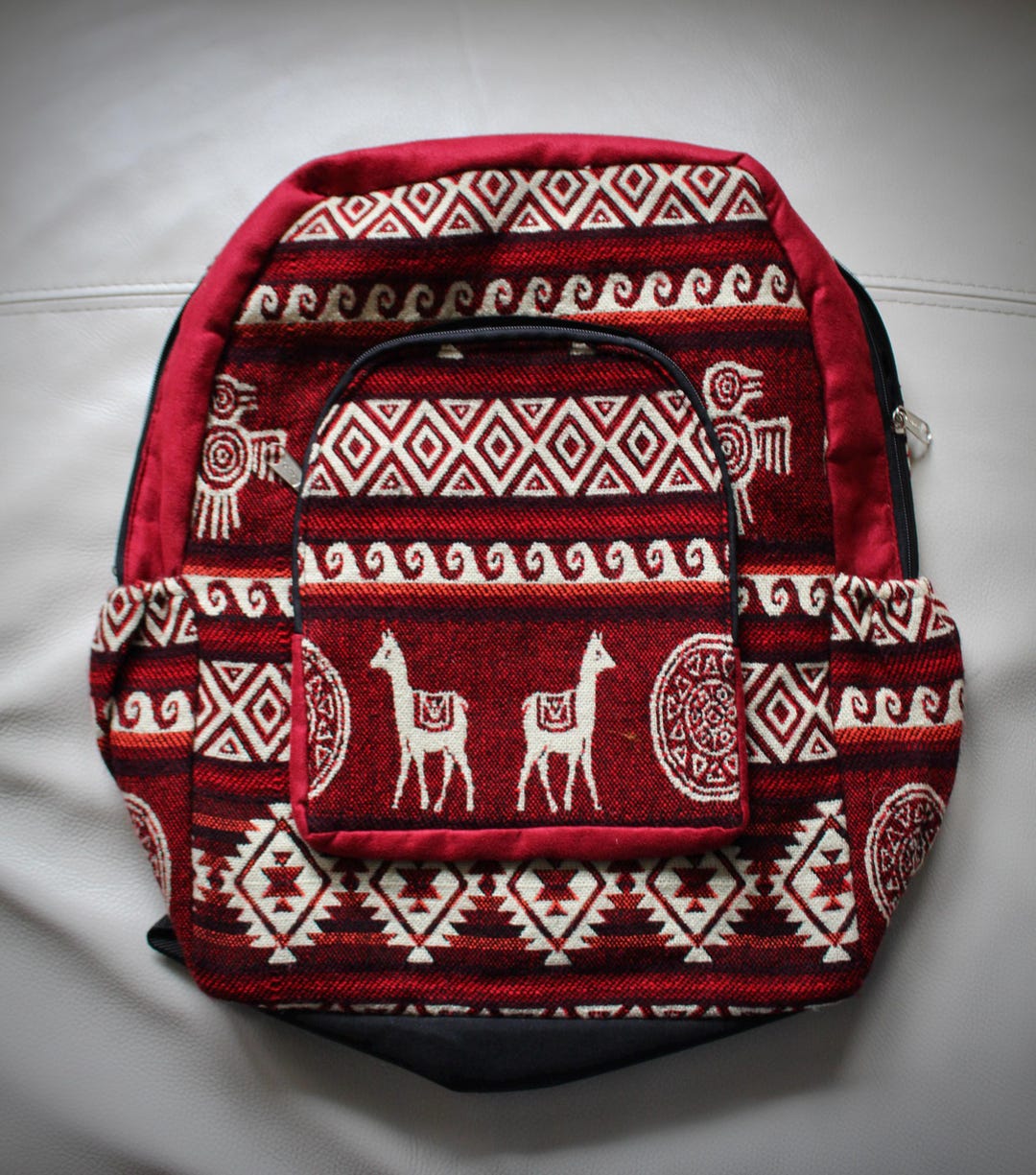 Handmade Ecuadorian Tribal Backpack- Red - Etsy