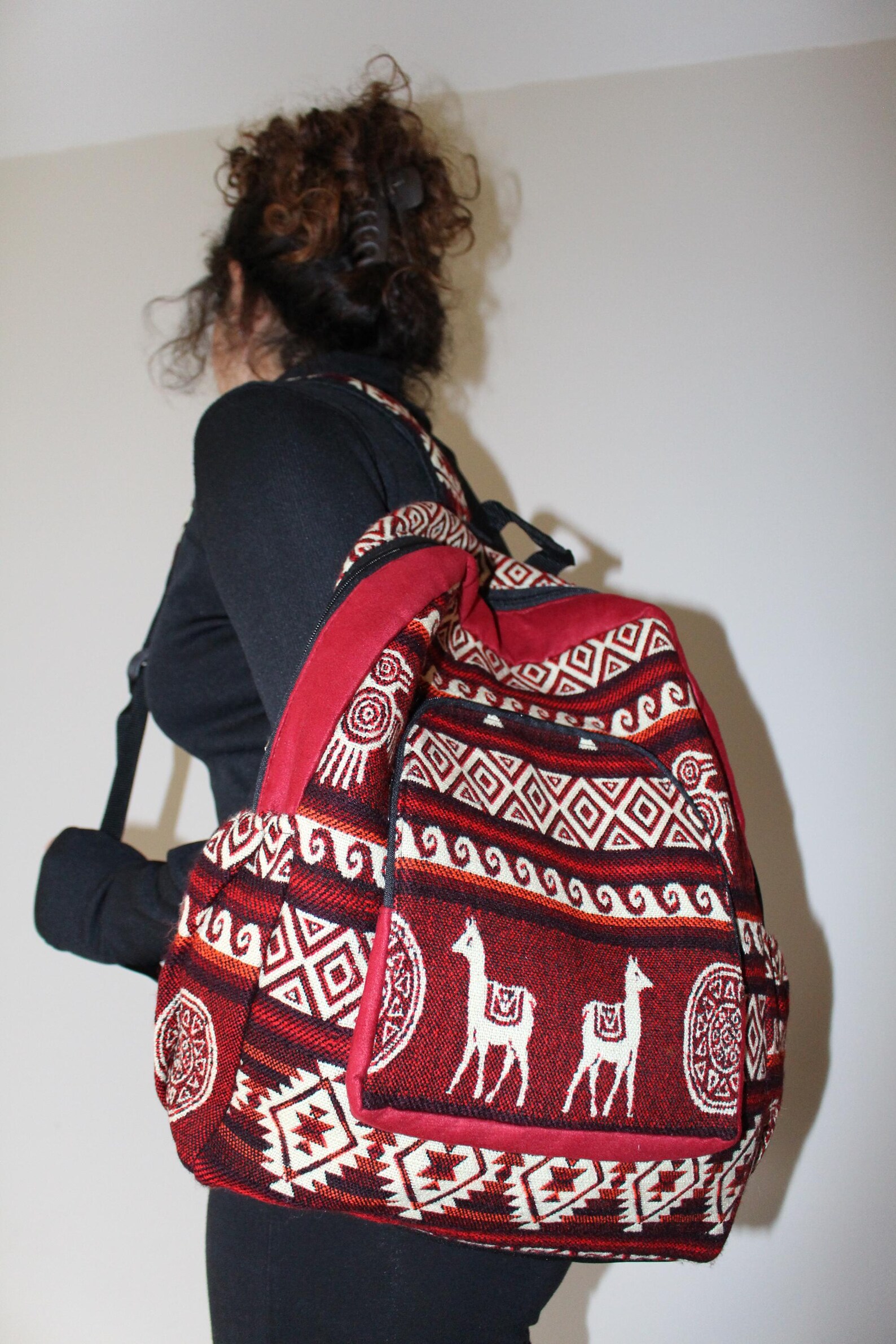 Handmade Ecuadorian Tribal Backpack- Red - Etsy