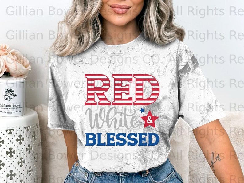 Red White and Blessed Digital Download Files - Etsy