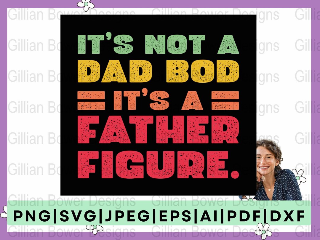 Dad Bod or Father Figure Funny Clipart - Digital Download Files - Etsy