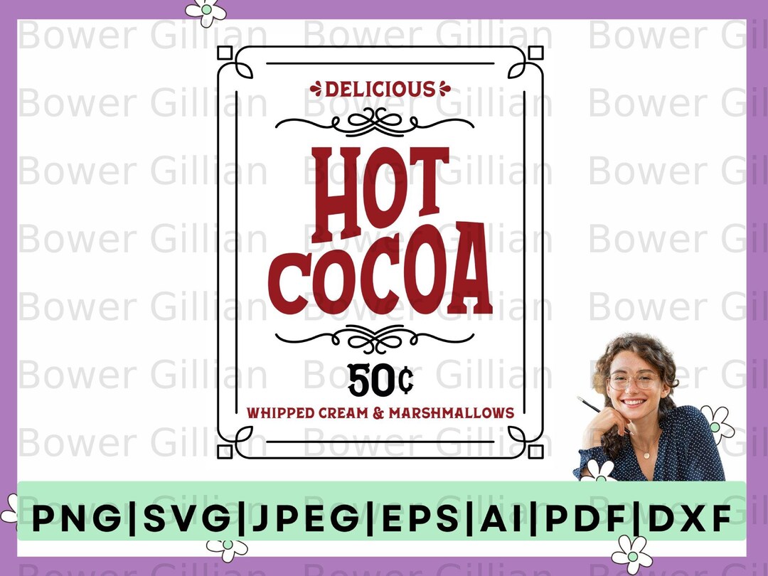 Delicious Hot Cocoa- Digital Download Files - Etsy