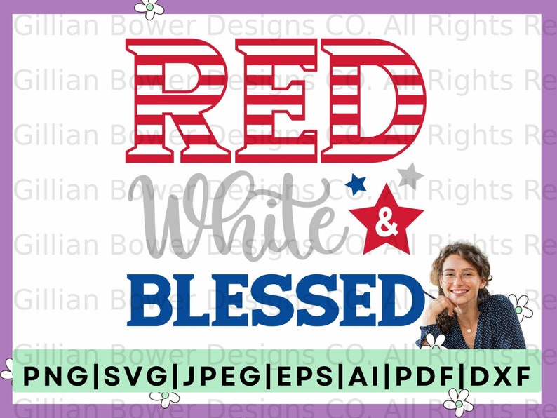 Red White and Blessed Digital Download Files - Etsy