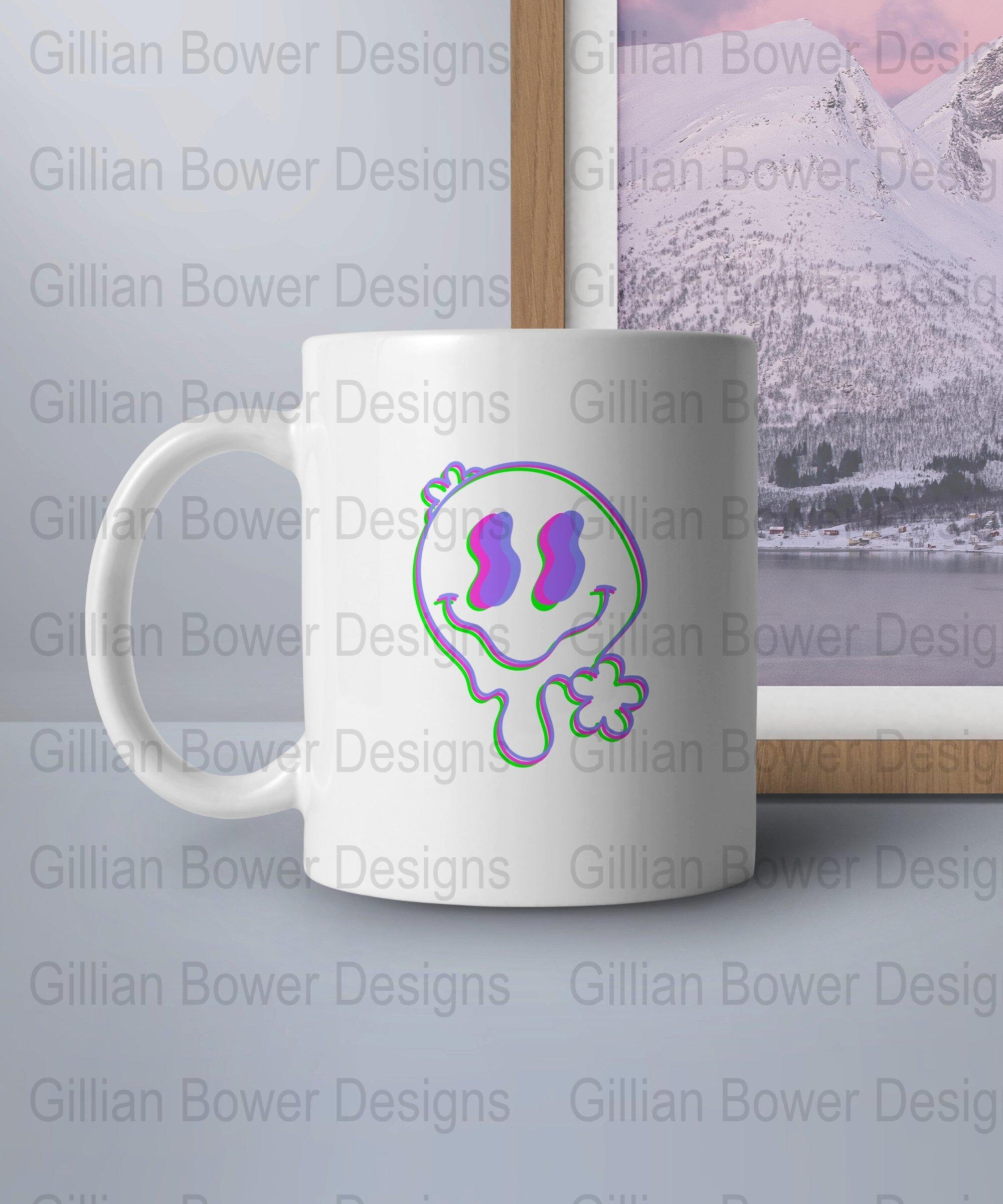 Melting Smiley Face Bubble Goth Grunge Graffiti Psychedelia Clipart ...