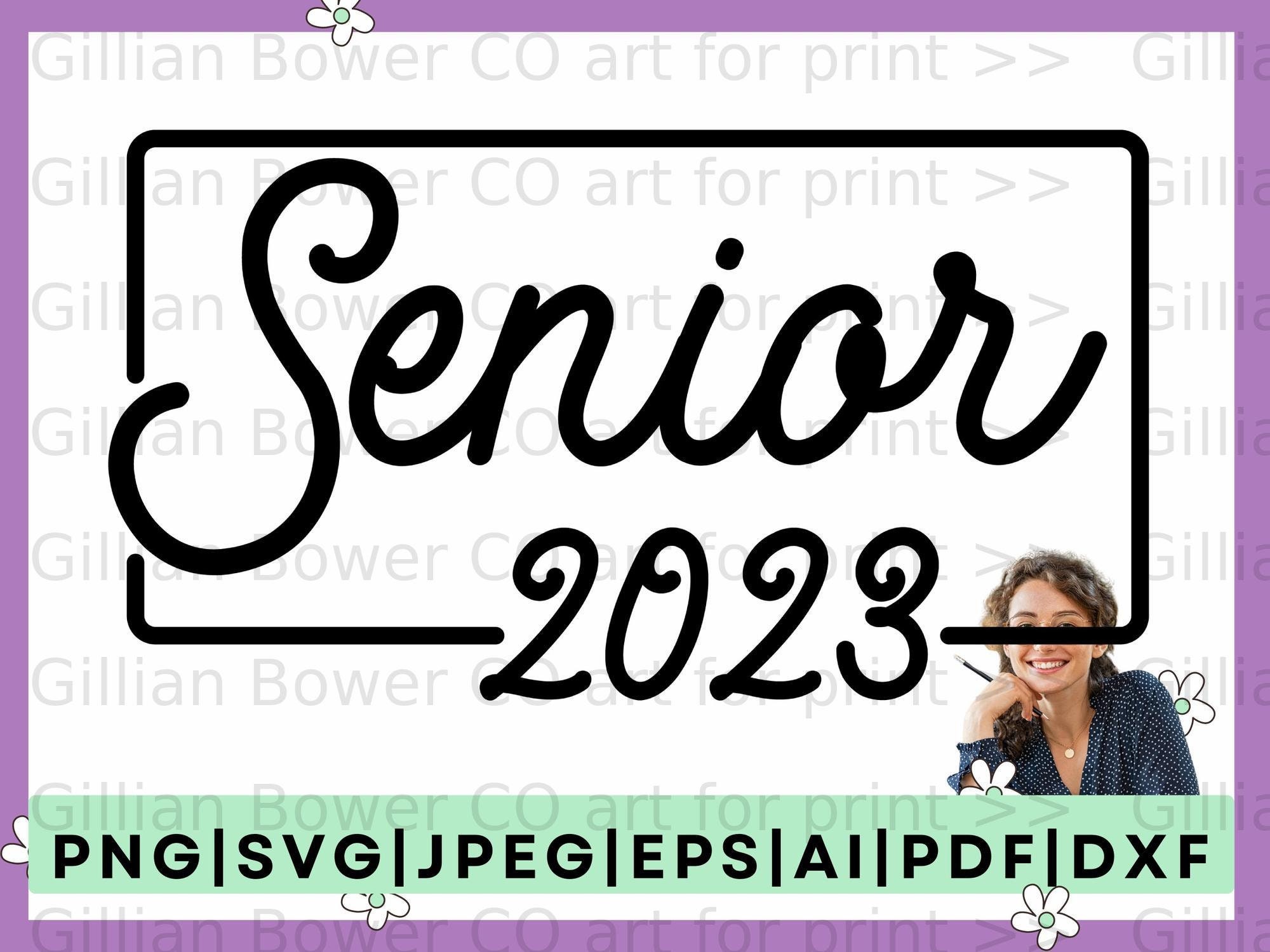 Retro Style Graduation Typography Senior 2023 Digital Download Files - Etsy