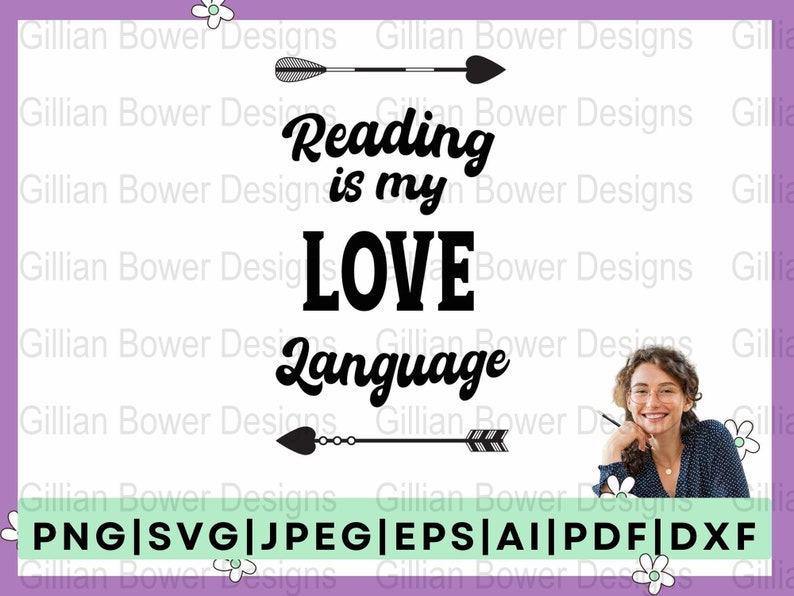Love Reading Clipart Quote Poster - Digital Download Files - Etsy