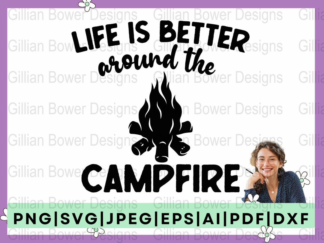 Campfire Camping Clipart - Digital Download Files - Etsy