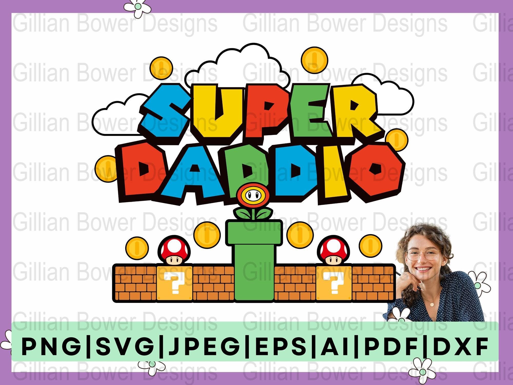 Dad Fathers Day Super Mario Clipart - Digital Download Files - Etsy