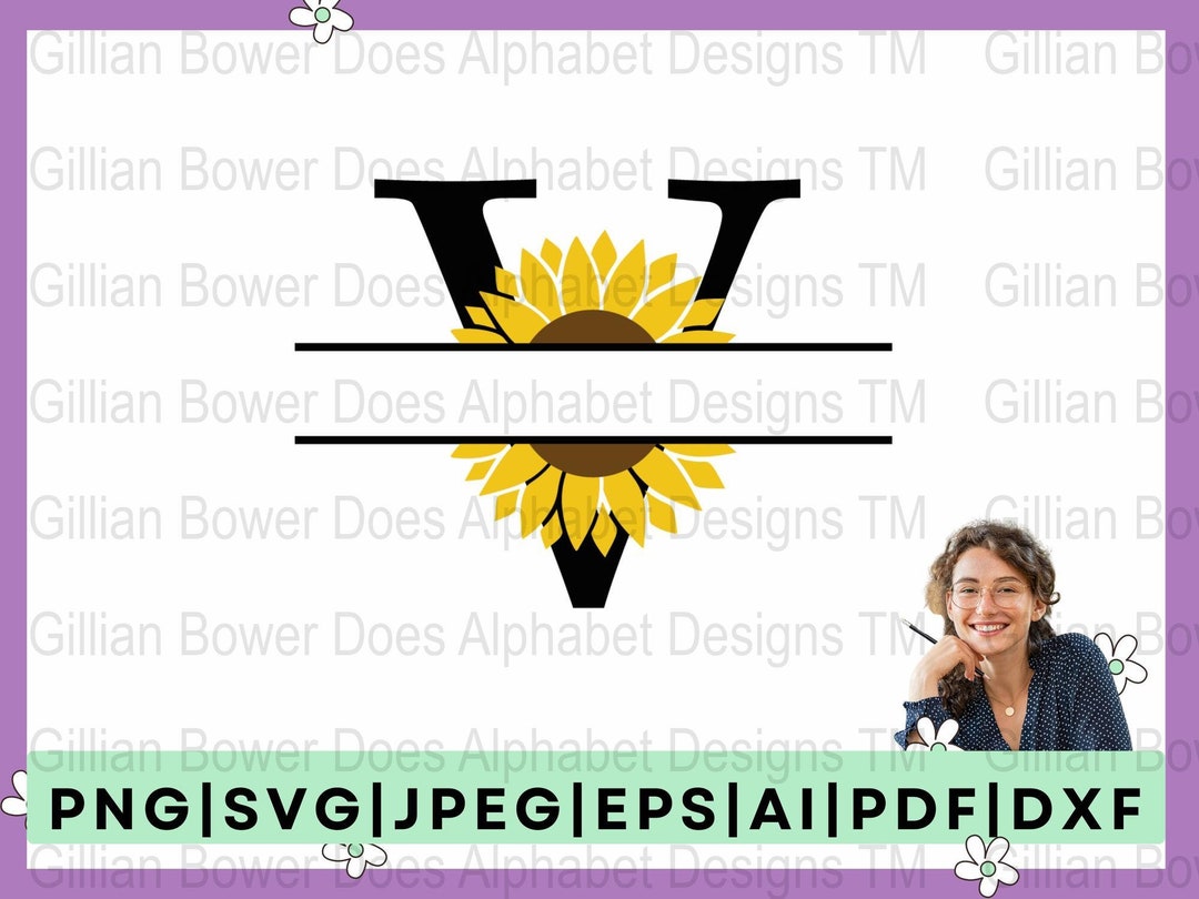 V - Alphabet Monogram - Digital Download Files - Etsy