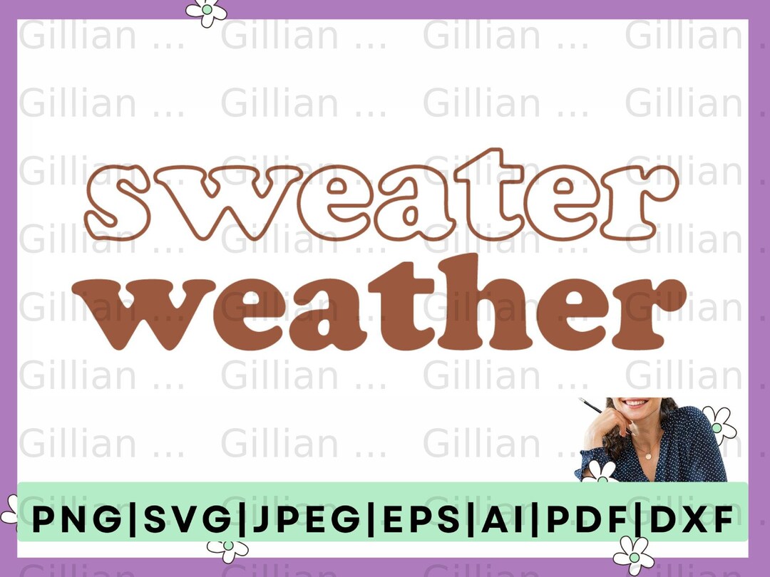 Sweater Weather Digital Download Files - Etsy