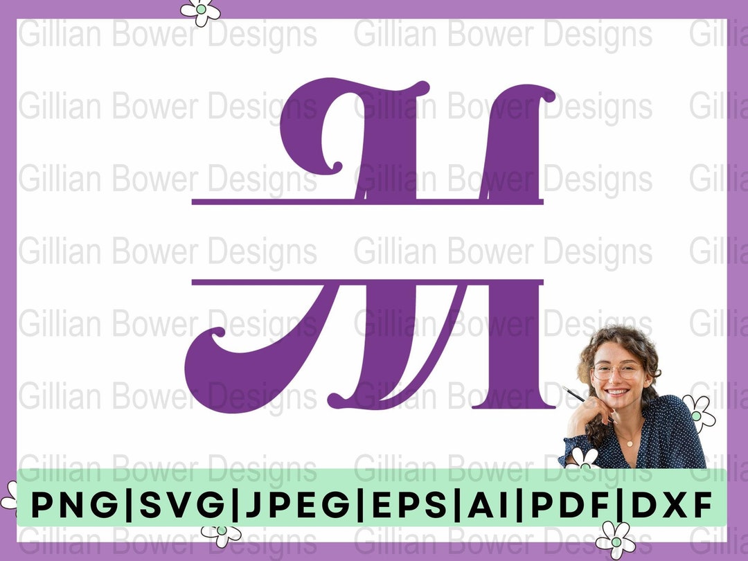 M Letter Font Alphabet Monogram Clipart - Digital Download Files - Etsy