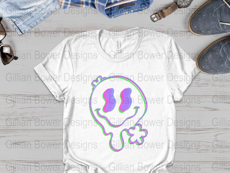 Melting Smiley Face Bubble Goth Grunge Graffiti Psychedelia Clipart ...