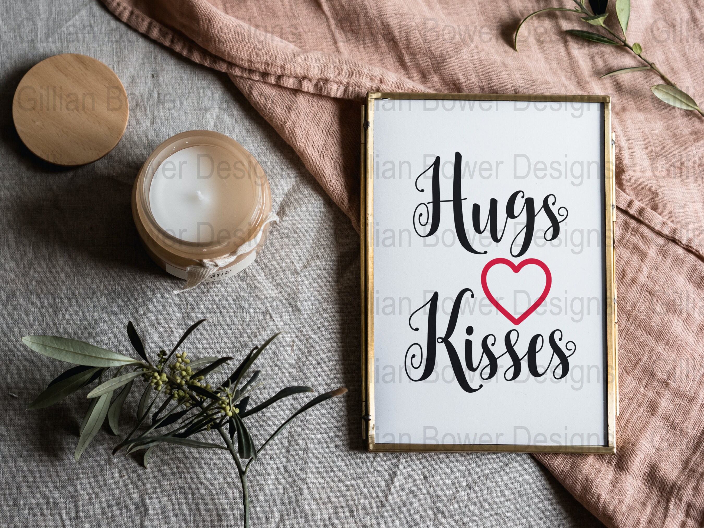 Hugs & Kisses Valentines Clipart - Digital Download Files - Etsy