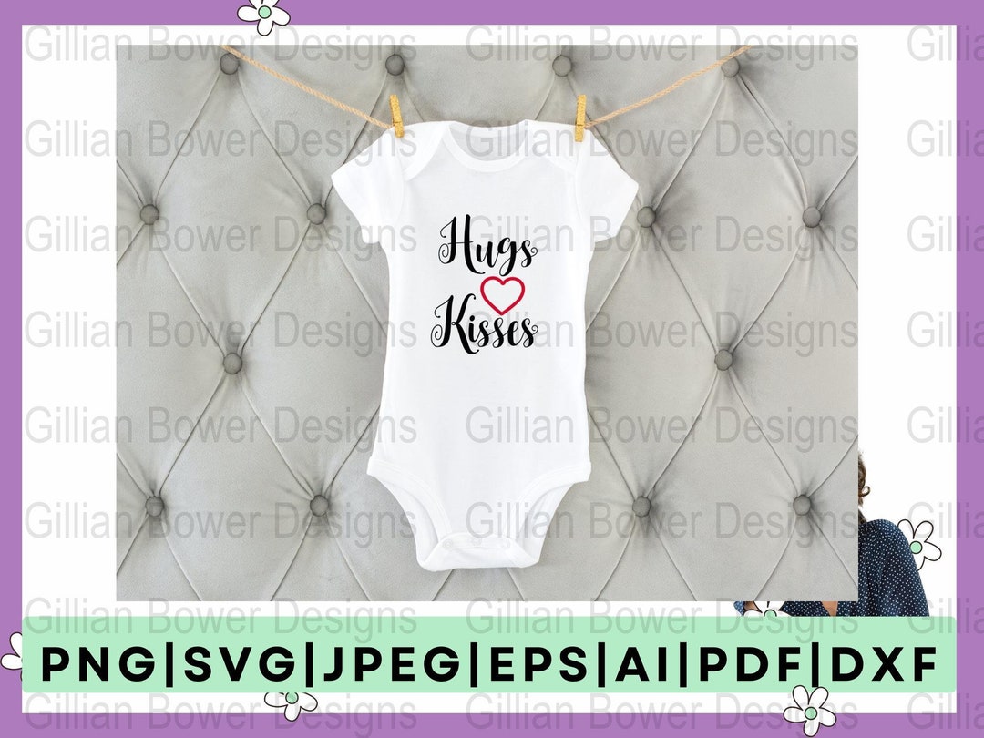 Hugs & Kisses Valentines Clipart - Digital Download Files - Etsy