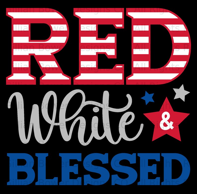Red White and Blessed Digital Download Files - Etsy