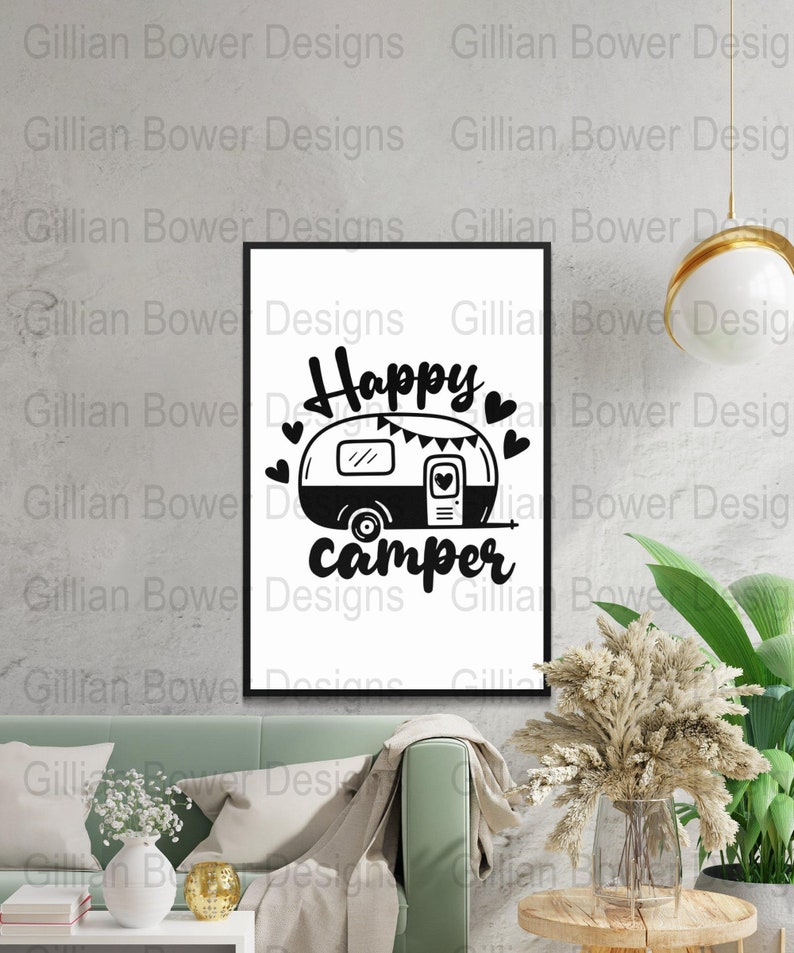 Happy Camper Clip Art - Digital Download Files - Etsy