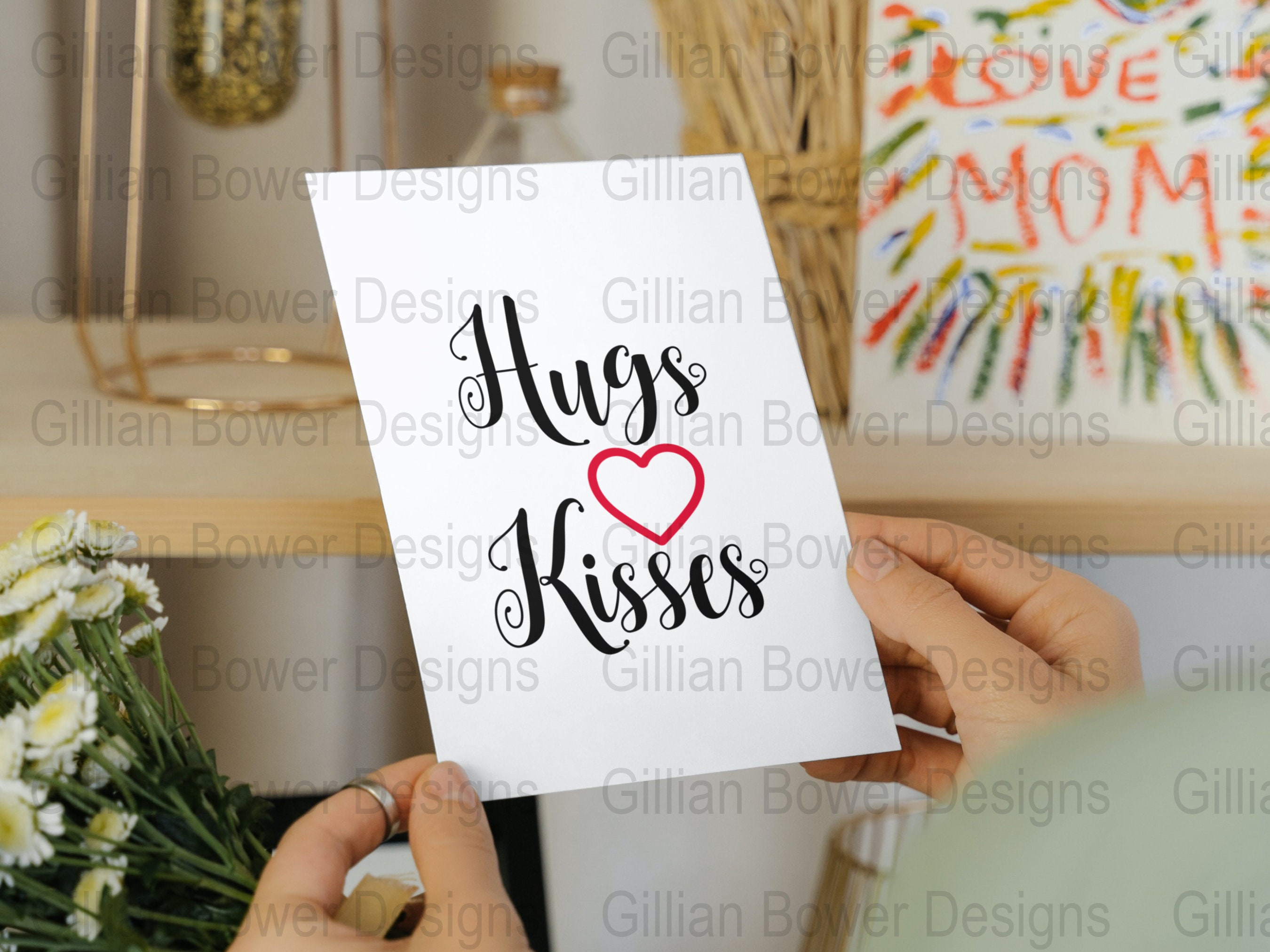 Hugs & Kisses Valentines Clipart - Digital Download Files - Etsy