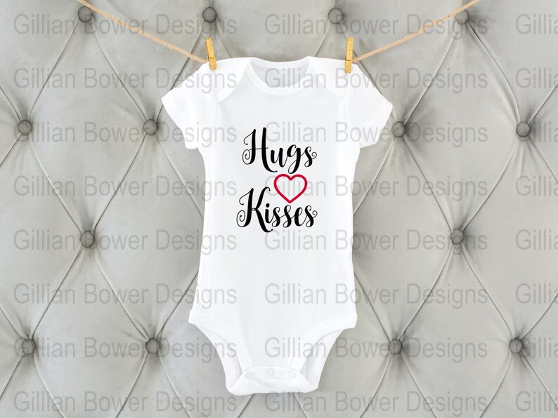 Hugs & Kisses Valentines Clipart - Digital Download Files - Etsy