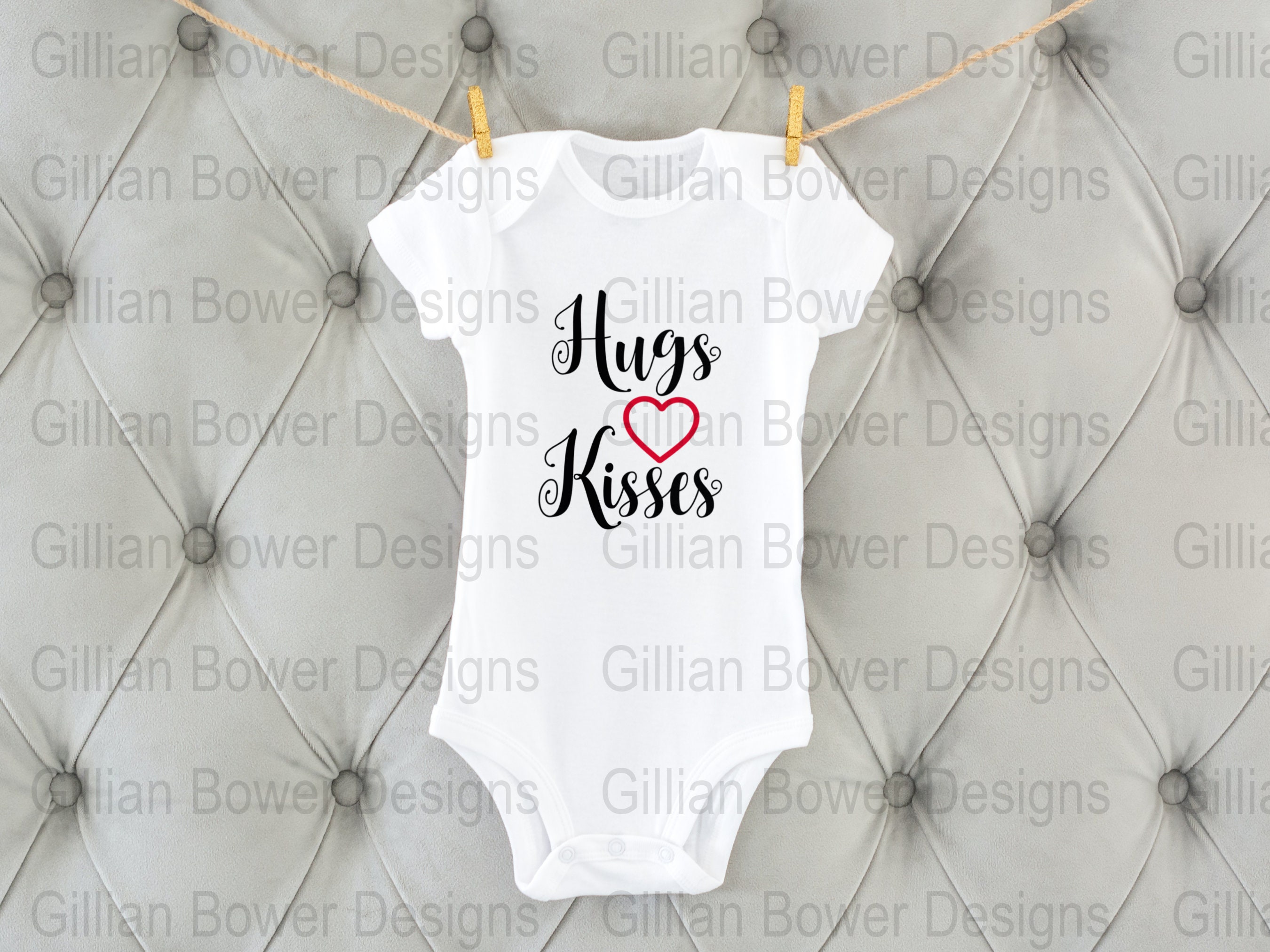 Hugs & Kisses Valentines Clipart - Digital Download Files - Etsy