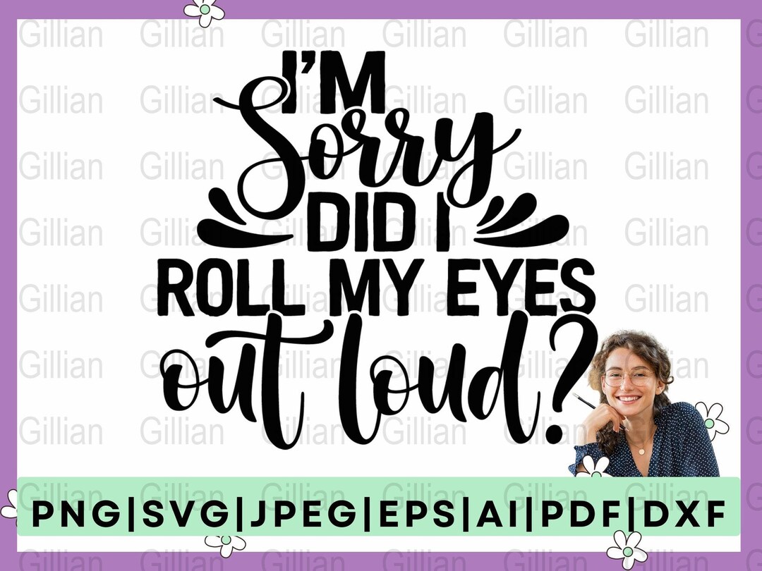 Eye Roll Sarcastic Quote Clipart Digital Download Files - Etsy