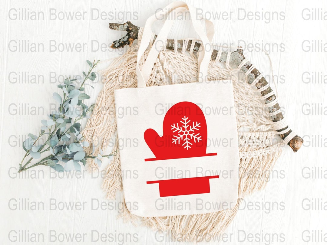 Christmas Snow Mitten Monogram Clipart - Digital Download Files - Etsy