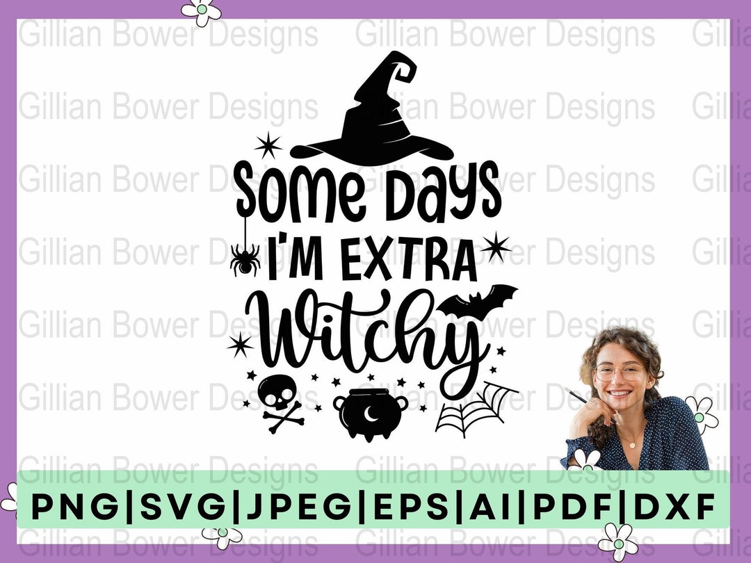 Extra Witchy Spooky Halloween Clipart Sarcastic Quote Digital Download ...