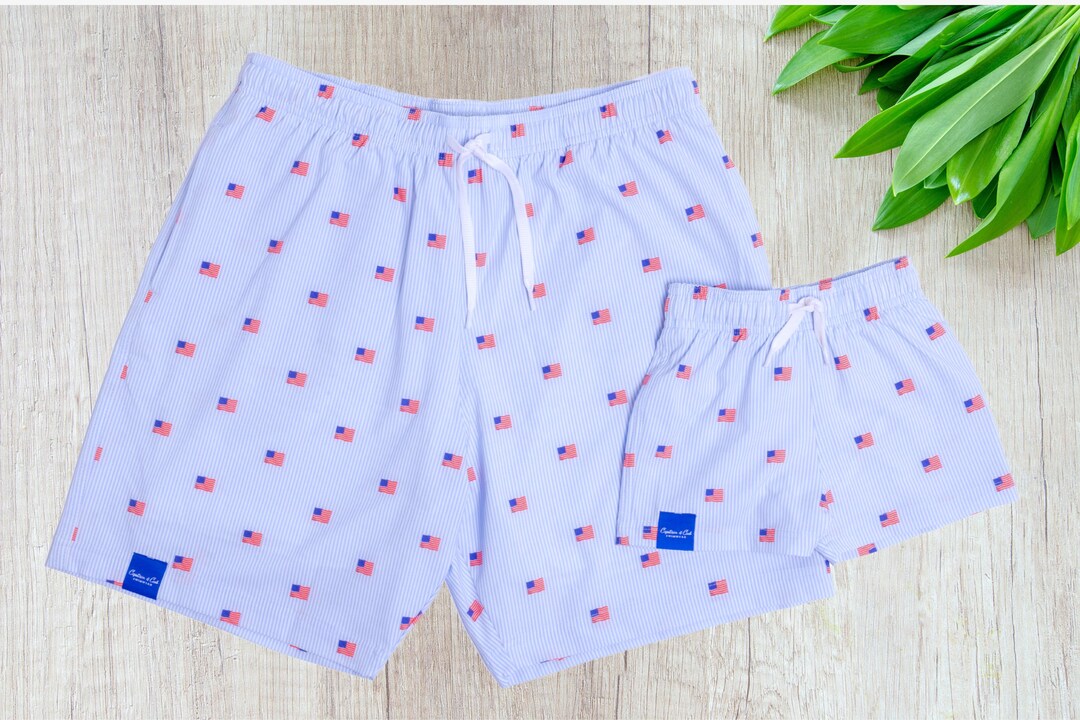Captain & Cub Father Son USA Matching Swimsuits - Etsy
