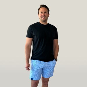 Captain & Cub Father Son Ocean Blue Speckle Matching Swimsuit - Etsy