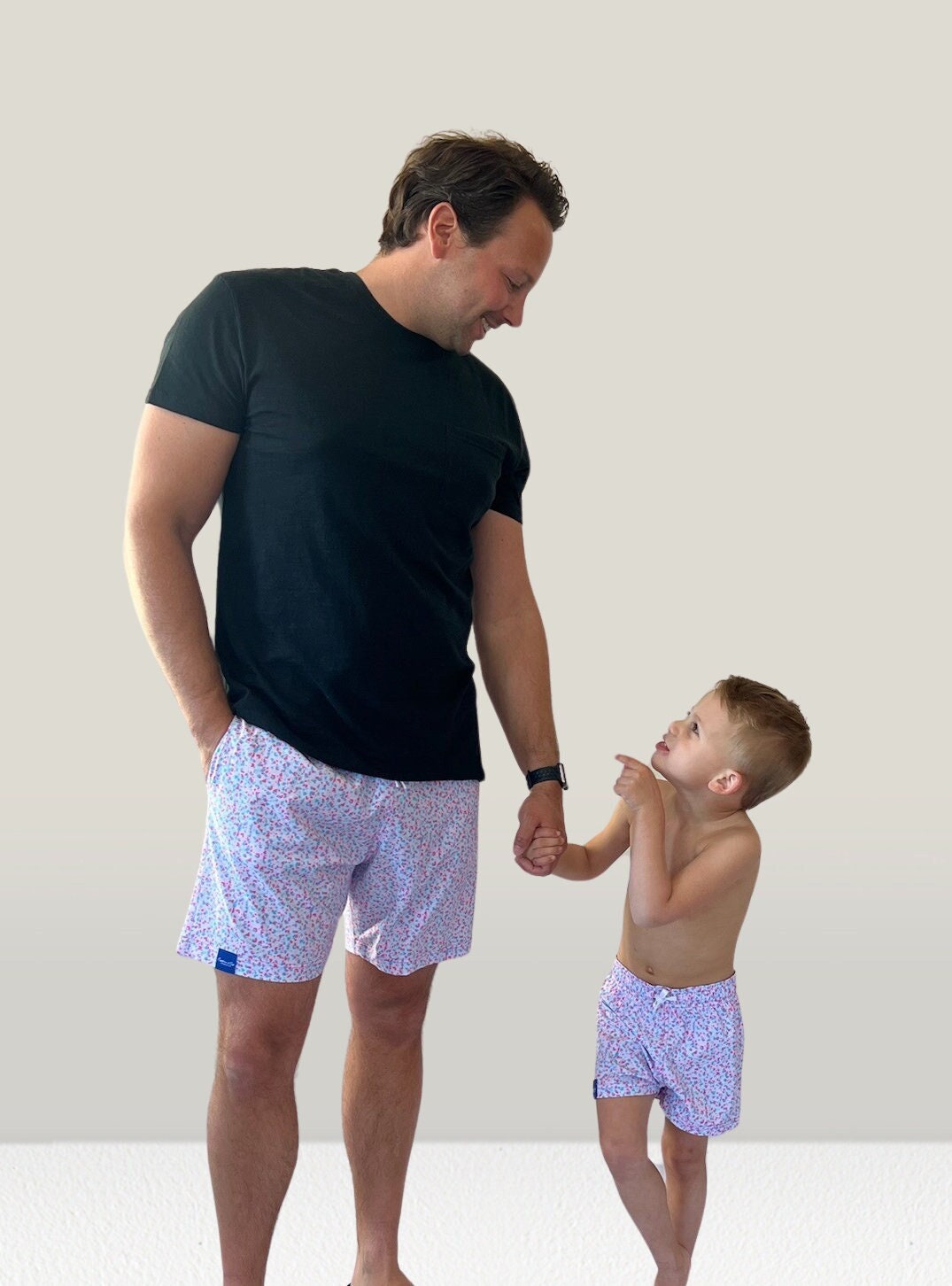 Captain & Cub Father Son Retro Speckle Matching Swimsuit - Etsy