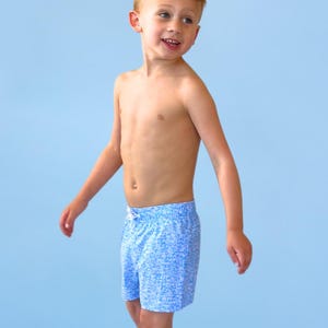 Captain & Cub Father Son Ocean Blue Speckle Matching Swimsuit - Etsy