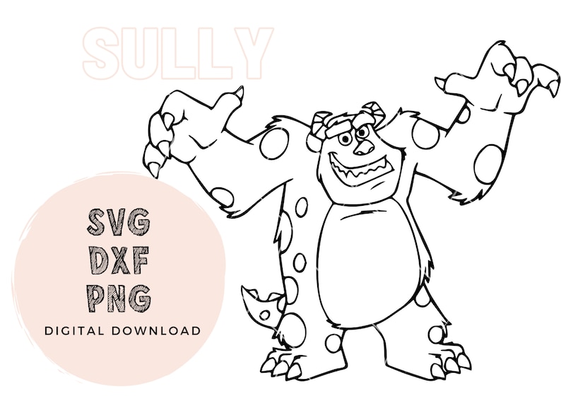 Sulley SVG Monsters Inc Svg James P Sullivan Svg Sulley - Etsy Canada