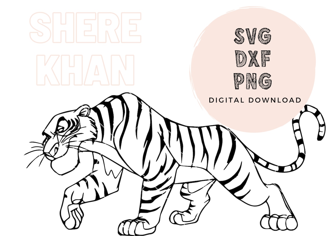Shere Khan Svg The Jungle Book Svg Jungle Book Shere Khan Etsy New Zealand