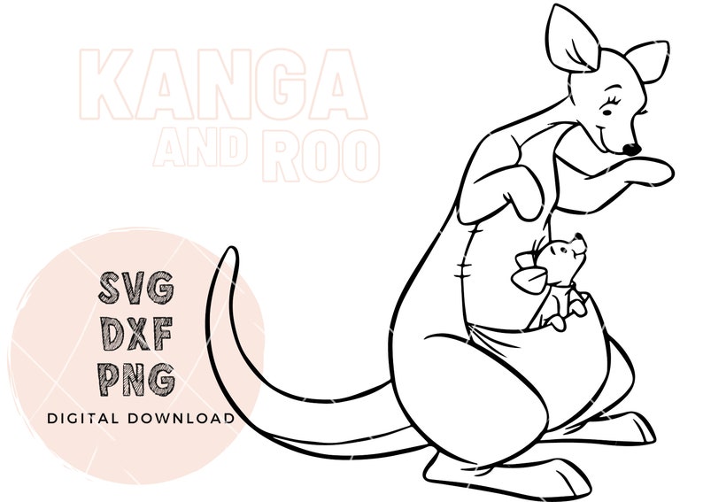 Kanga and Roo SVG Winnie the Pooh SVG Kanga Svg Roo Svg - Etsy Hong Kong