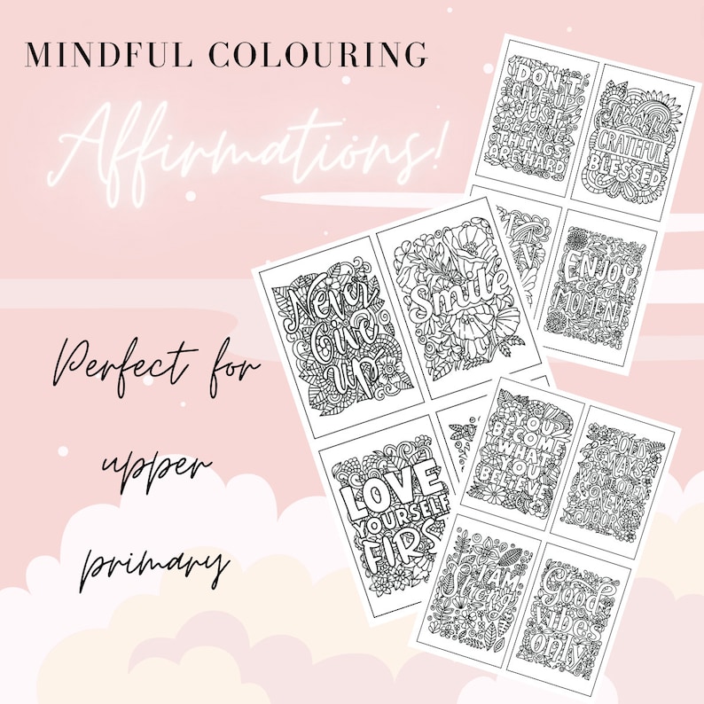Mindful Colouring Affirmations - Etsy