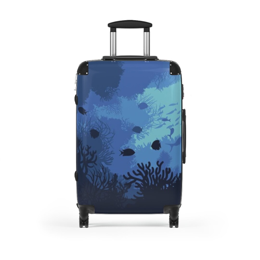 Underwater Seascape Suitcase Gift, Ocean Lover Travel Bag, Marine ...
