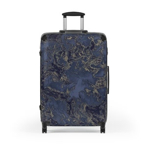 Slate Marble Luggage With Wheels, Celestial Travel Bag for Weekenders ...