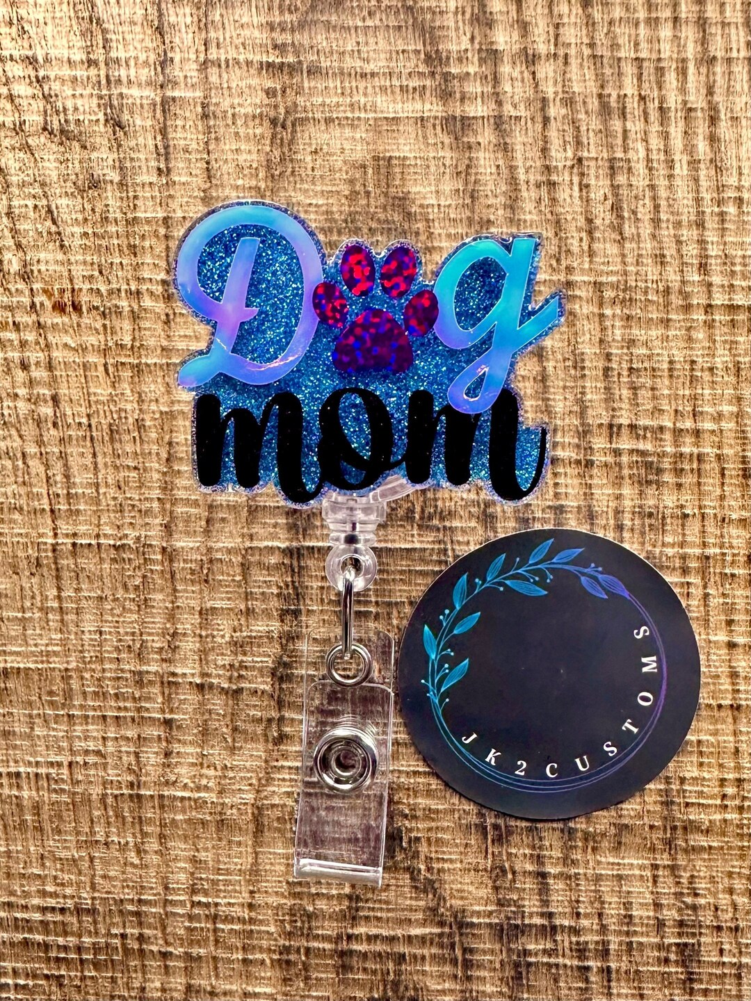 Dog Mom Badge Reel - Etsy