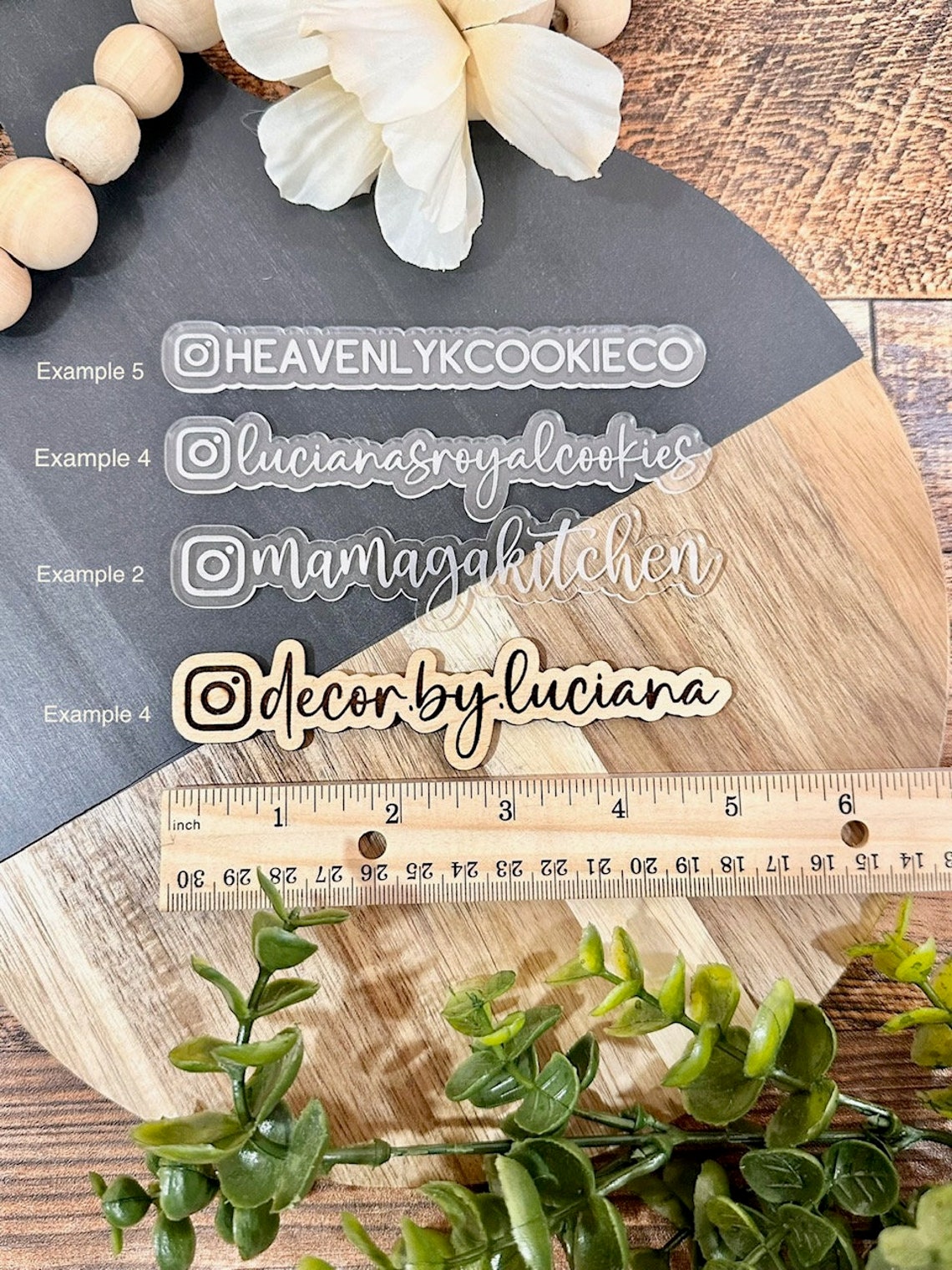 Wood and Acrylic Watermark Names / Username Name Watermark / Custom ...