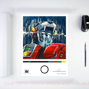 Voltron Art Print: Signed Giclée, Retro Robot Decor (8x10) - Etsy